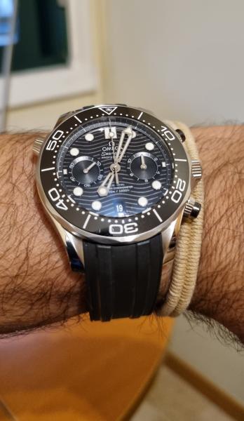 Seamaster 300M Chrono SS OMF 1:1 Best Edition Black Dial on Black ...
